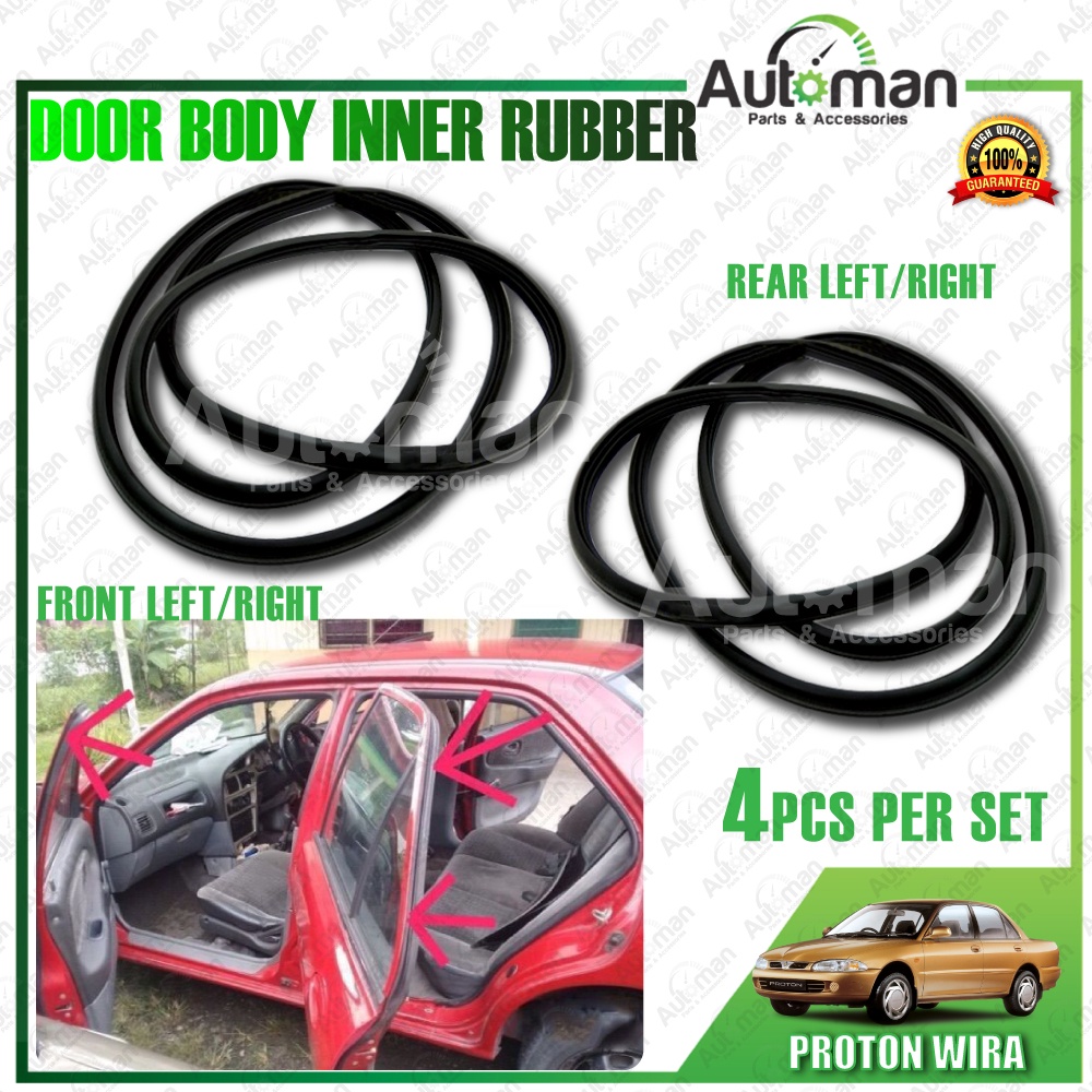 Proton Wira Door Body Inner Rubber Body Rubber Weatherstrip Black ...