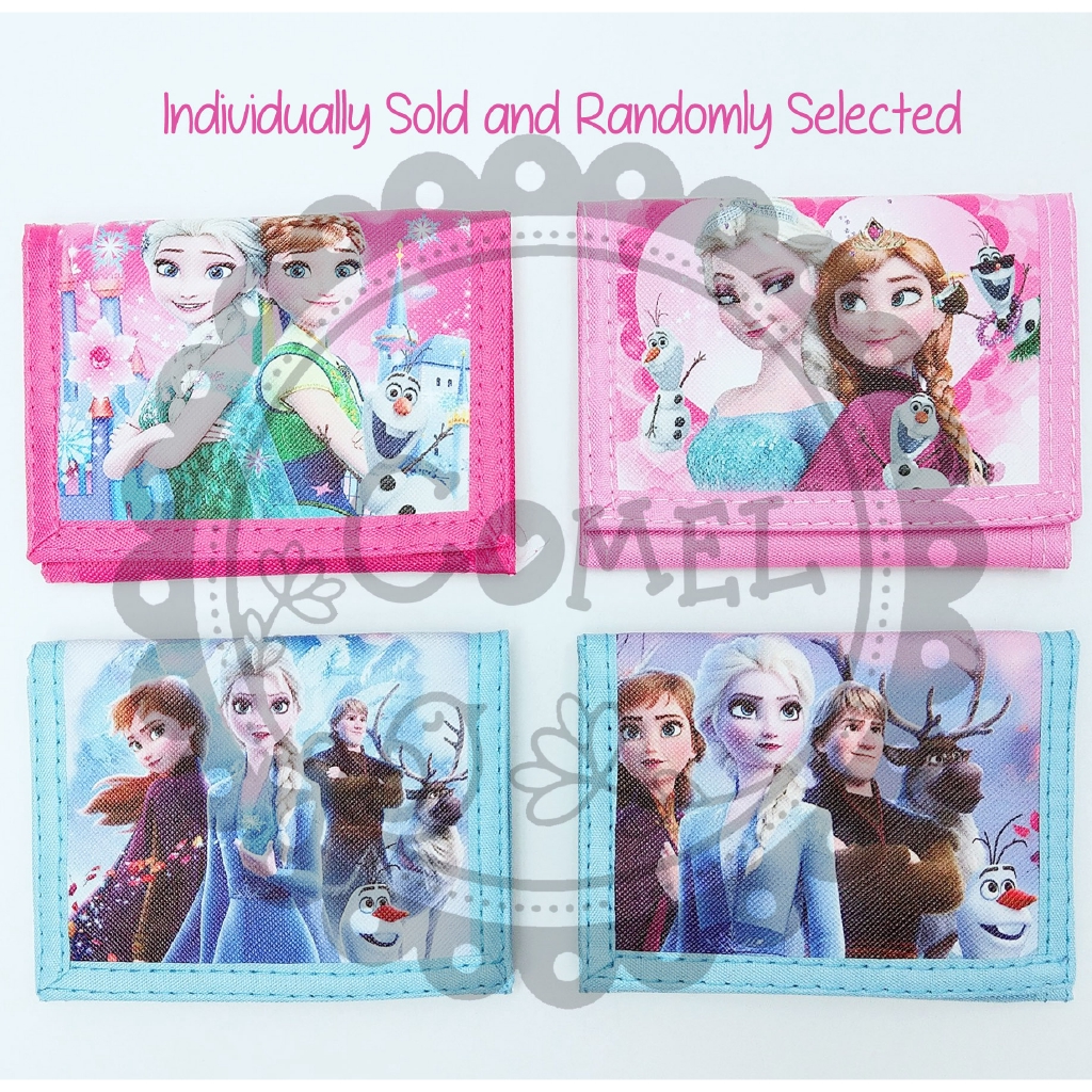 Comel Kids Frozen Elsa Anna Wallet Tri Fold Wallet | Shopee Malaysia