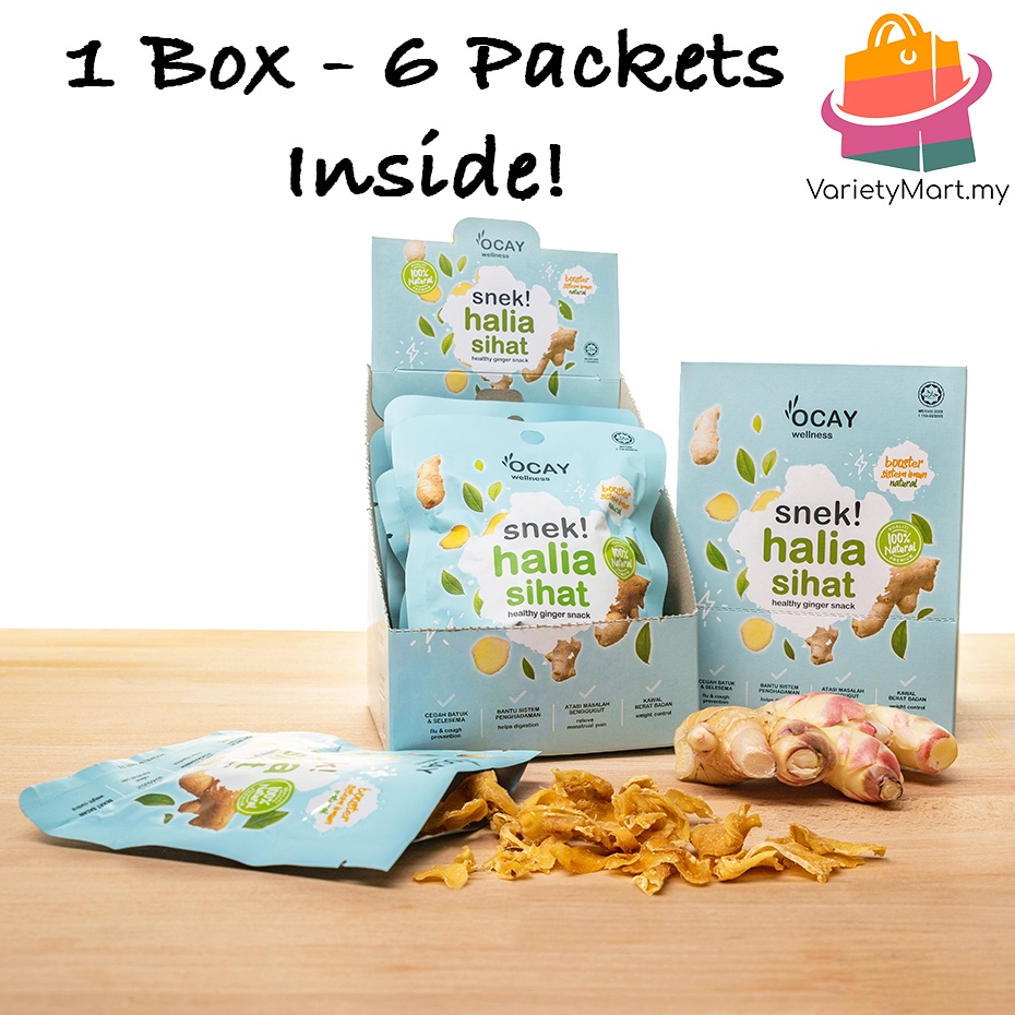 Snek Halia Sihat/Healthy Ginger Snack OCAY - 1 Box (6 Packets) - Produk ...