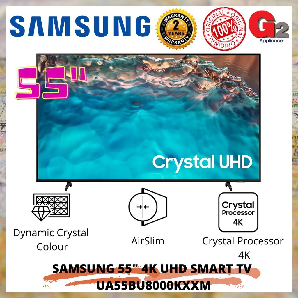 Samsung (Authorised Dealer) 55" Crystal UHD 4K Smart TV UA55BU8000 - Samsung Warranty Malaysia ...