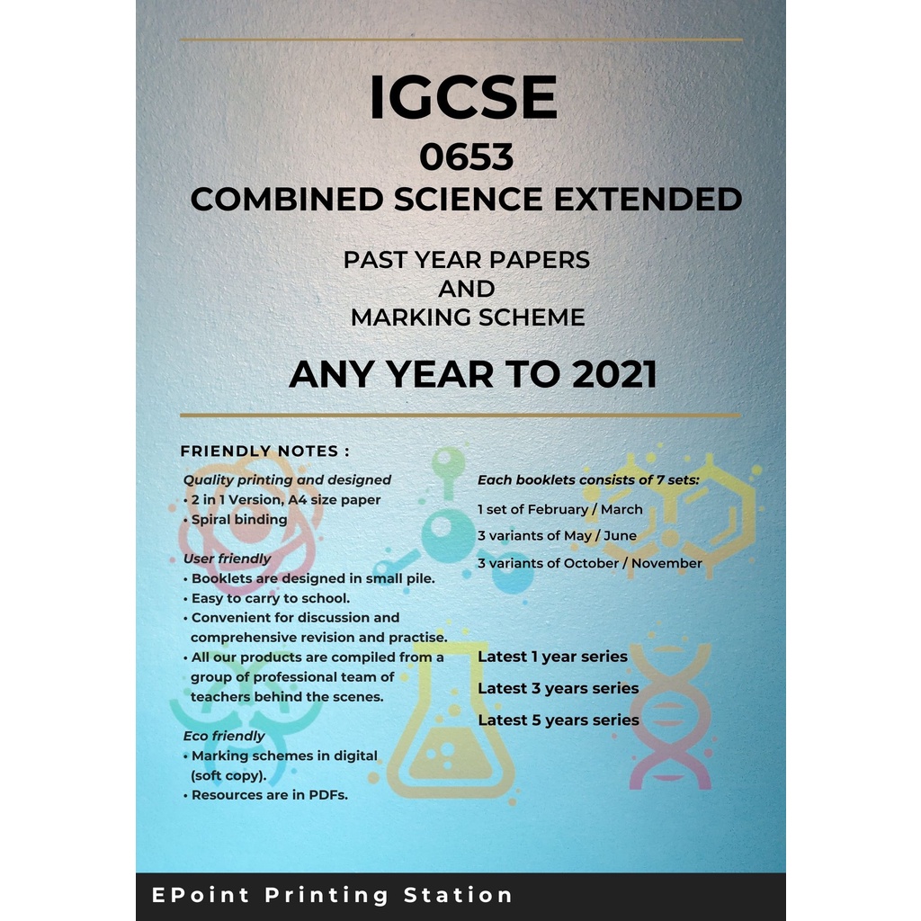 🌐IGCSE Past Year Papers📝| Combined Science Extended Version 0653 💦💨🎚💉💊 ...