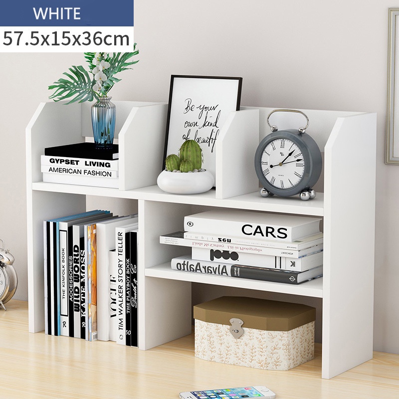 Desktop Shelf Organizer, Wood Display Desk Shelf, Countertop Storage ...