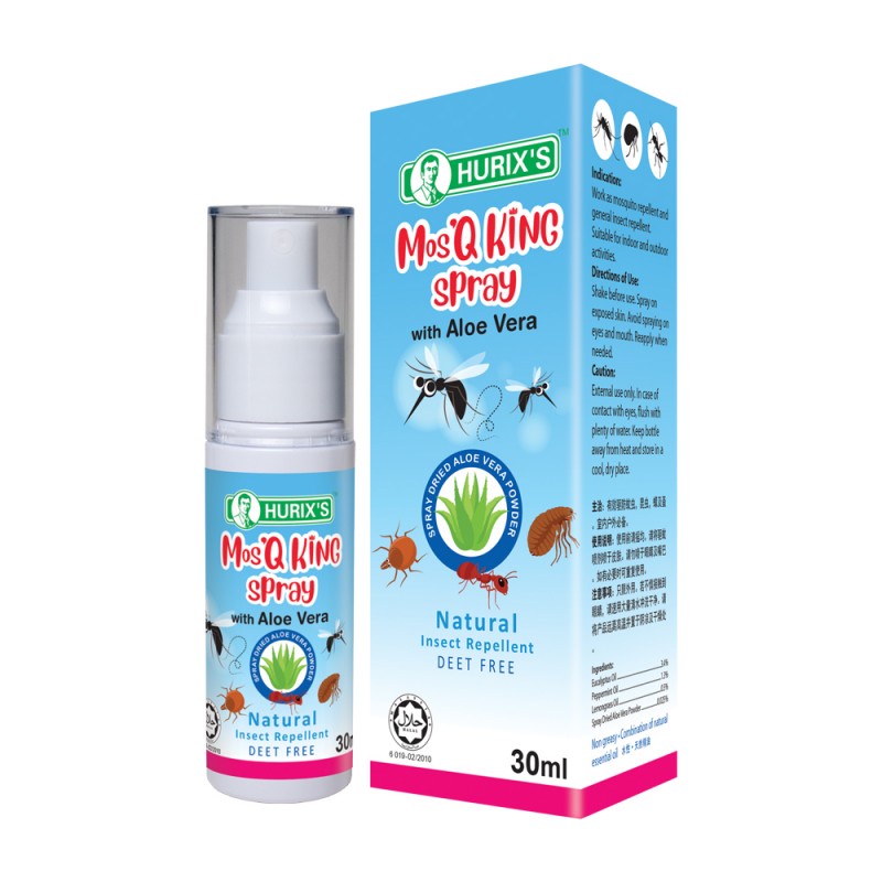 HURIX'S Mos'Q King Spray (with Aloe Vera) 30ml - Natural Insect ...