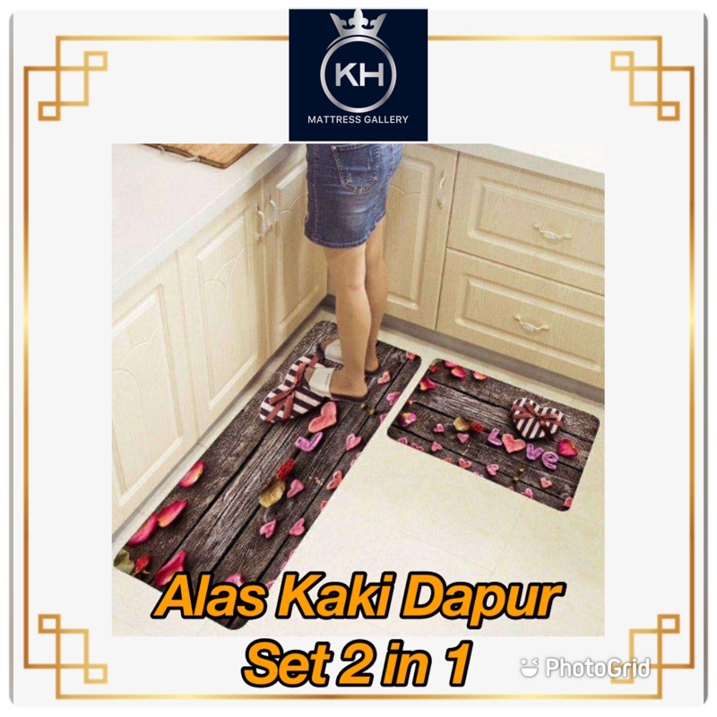 Alas Kaki Dapur Kitchen Floor Mat 2in1 set | Shopee Malaysia