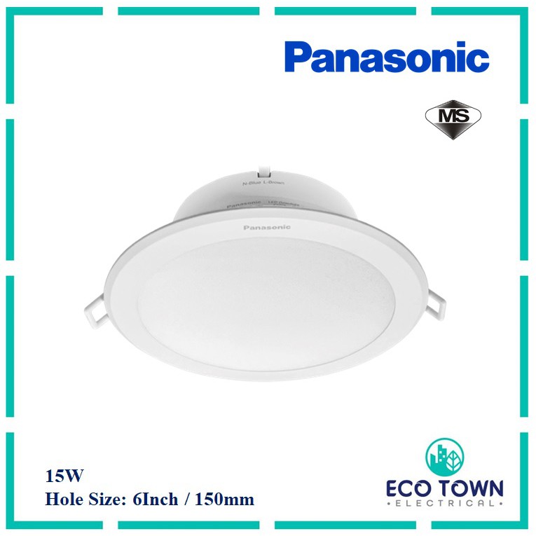 Panasonic LED Downlight 6" Round 15W (Daylight / Cool White / Warm White) Philips Osram | Shopee ...