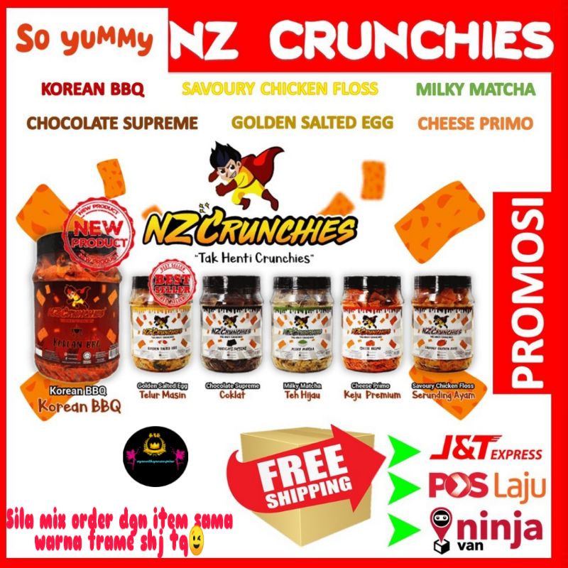 NZ CRUNCHIES SNACKS / POPIA SNACK KUDAP KUDAPAN 8PERISA HEBAT SALTED ...