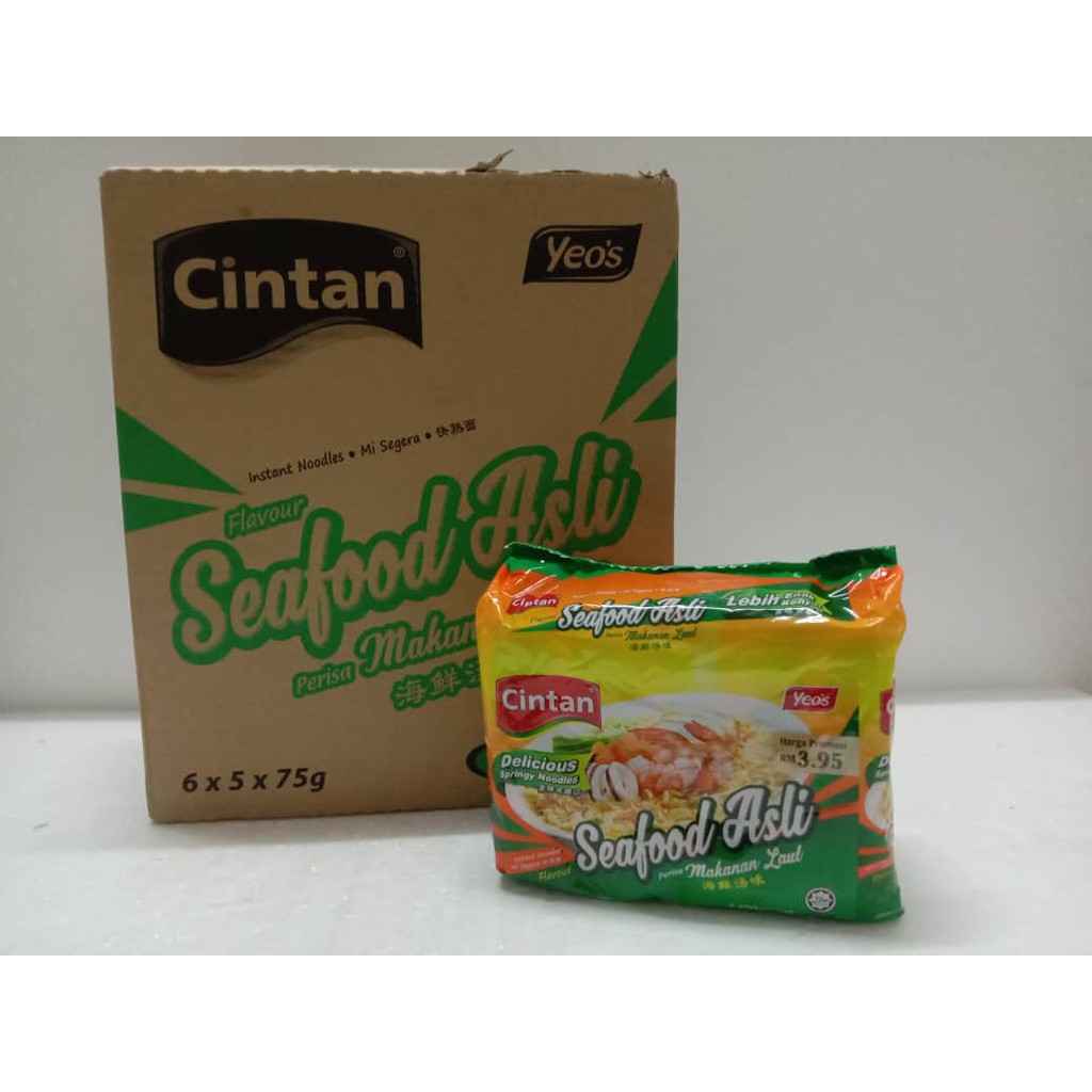 [ READY STOCK ] CINTAN INSTANT NOODLE CURRY / SEAFOOD ASLI 75g x 5 | Shopee Malaysia