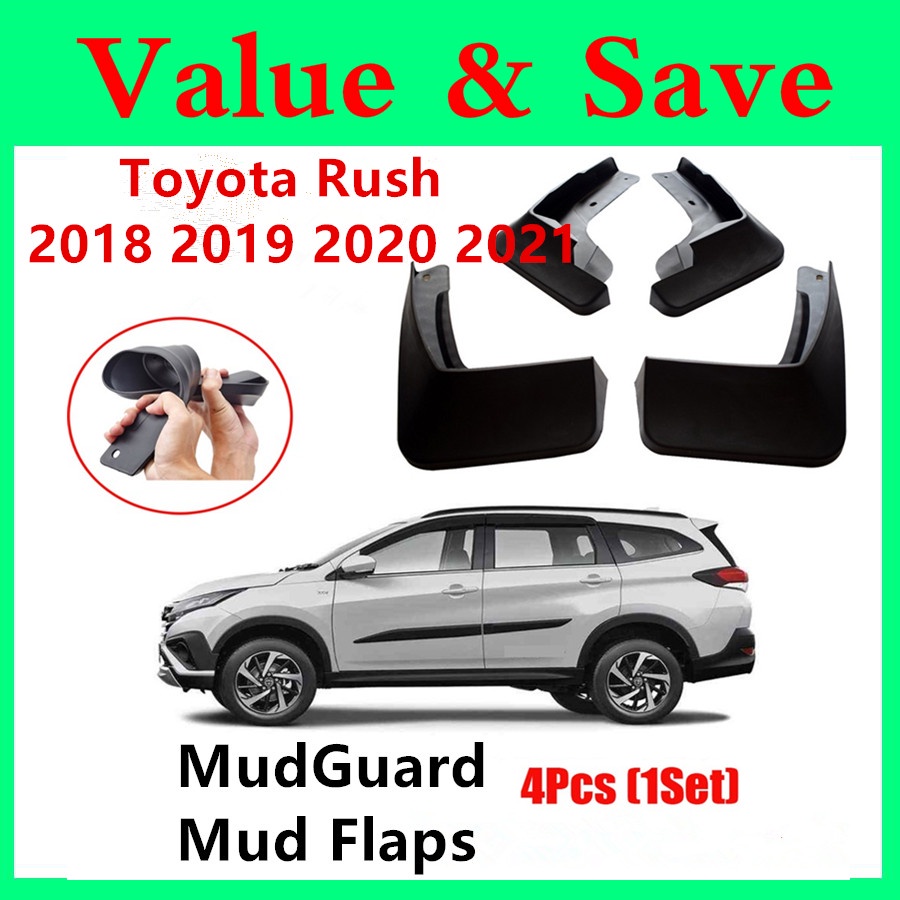 Toyota Rush 2018 - 2023 Wheel Splash Tyres Mud Flaps Tayar Mud Guards Fender Protector 4PCS ...