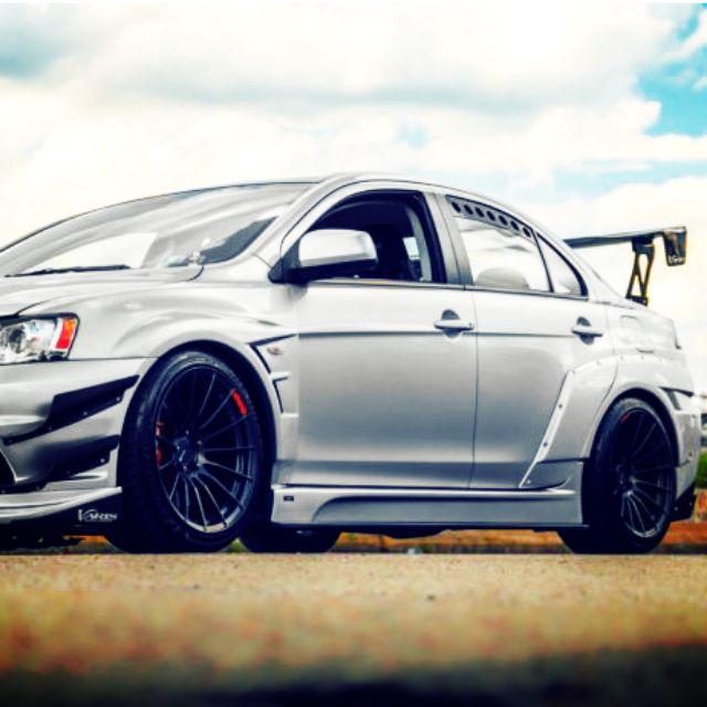 Varis Side Skirts For Mitsubishi Lancer Proton Inspira EvoX Evo10 Widebody | Shopee Malaysia