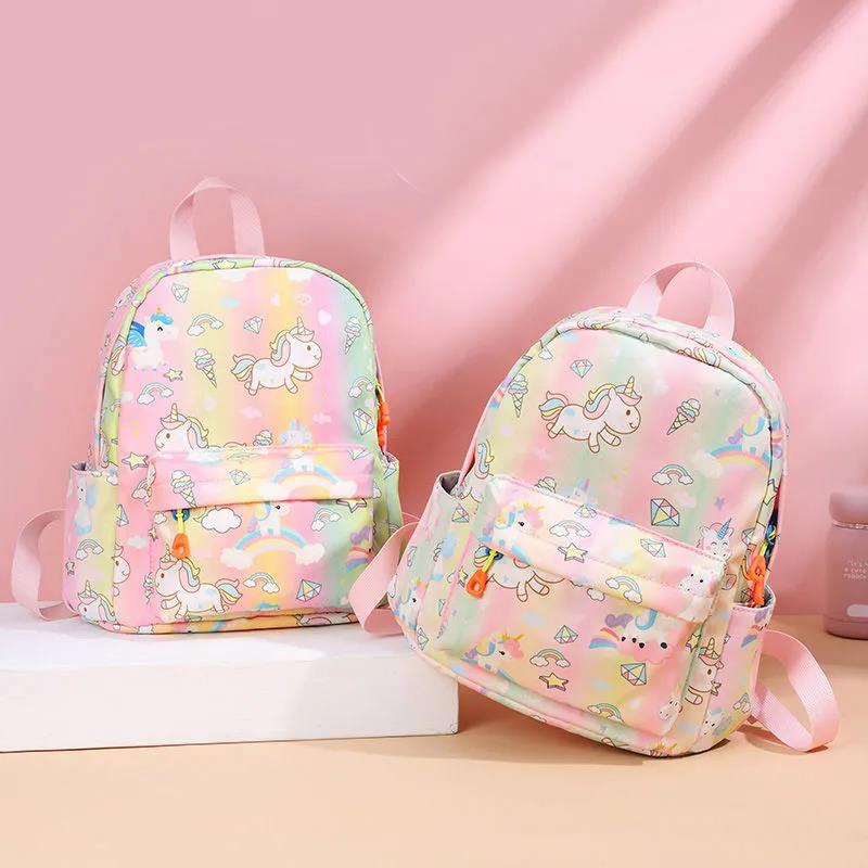 Unicorn School Backpack for Girls, Cute Kindergarten Schoolbag for Kids ...