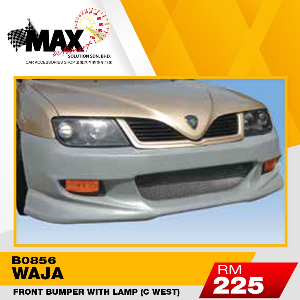 B0856 PROTON WAJA FRONT BUMPER WITH LAMP C WEST BODYKIT | Shopee Malaysia