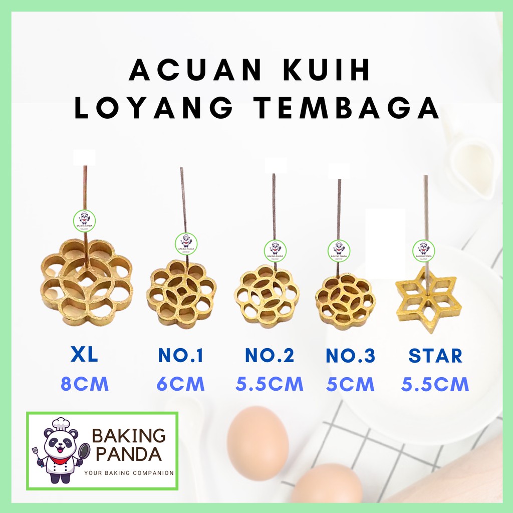 Acuan Kuih Loyang Tembaga | Rose Cookies Mould | Loyang Honeycomb ...