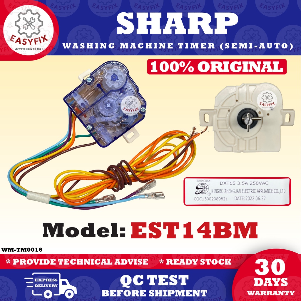 (100% ORIGINAL!!) EST14BM SHARP WASH TIMER DXT15 WASHING MACHINE EST ...