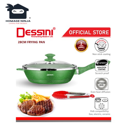 🔥PROMOTION🔥DESSINI ITALY Granite Aluminium Non Stick Casserole Pot Wok ...