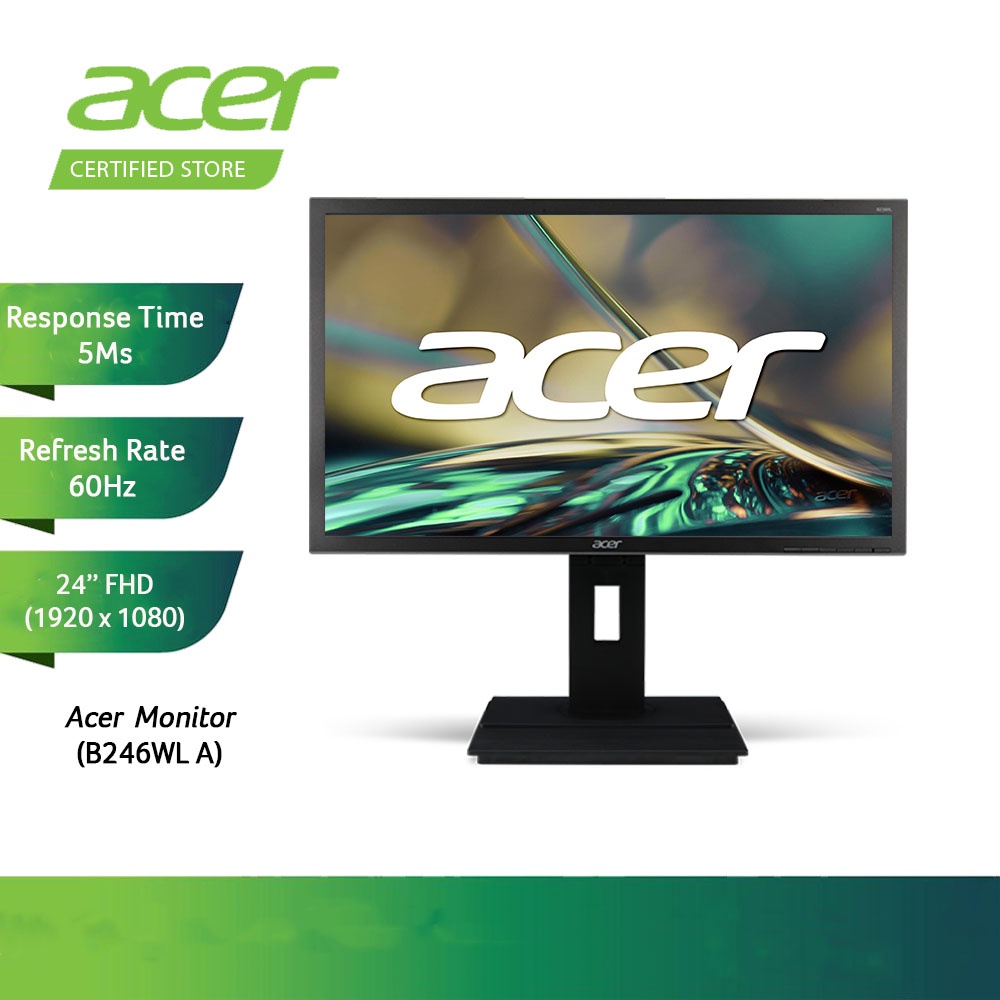 Acer B246WL A Ergostand Monitor (24"/5Ms/60hz/100%sRGB/FHD) | Shopee ...