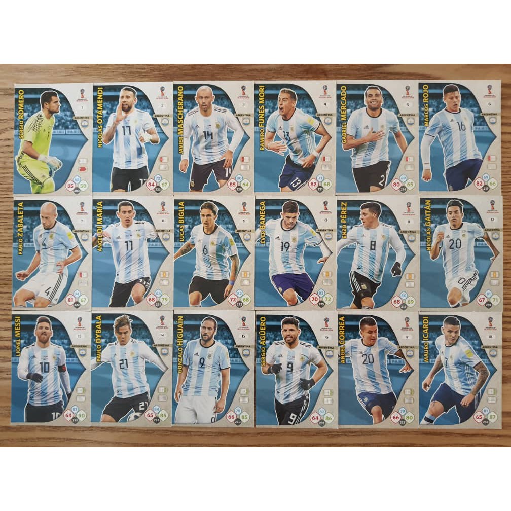 Panini FIFA 365 World Cup 2018 Russia Adrenalyn XL Argentina Cards ...