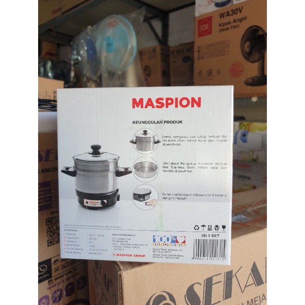 NEWEST PROMOTION Maspion Multi Cooker MEC 2750 Stainless Steel 0.7L ...