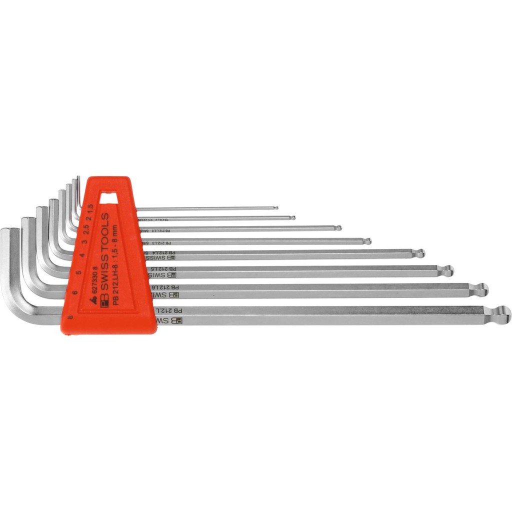 PB SWISS TOOLS 6pcs Hexagon Allen Key L-wrench Set with Ball-point (mm) (Chrome), PB 212.LH-5 ...