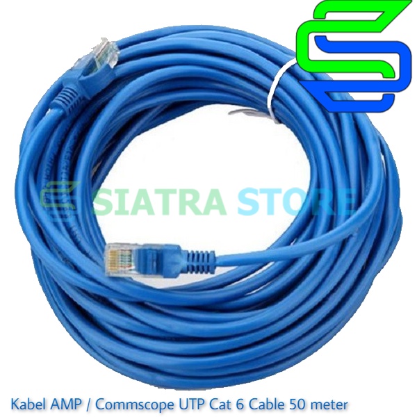 AMP / Commscope UTP Cat 6 Cable 50 meters ready to use | Shopee Malaysia