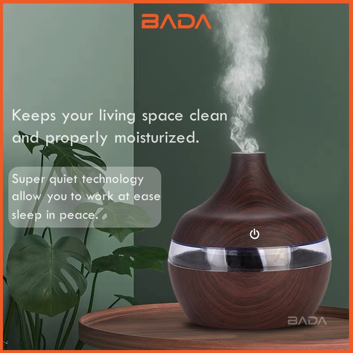 wood Grain Air Humidifier Essential Oil Diffuser Aroma Aromaterapi ...