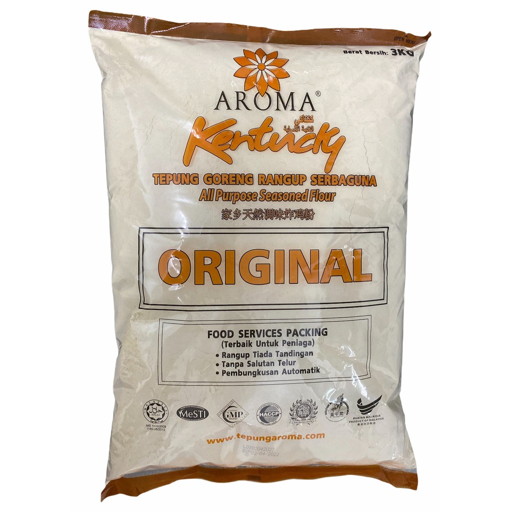 Aroma Tepung Goreng All Purpose Seasoned Flour(3kg) - Original | Shopee ...