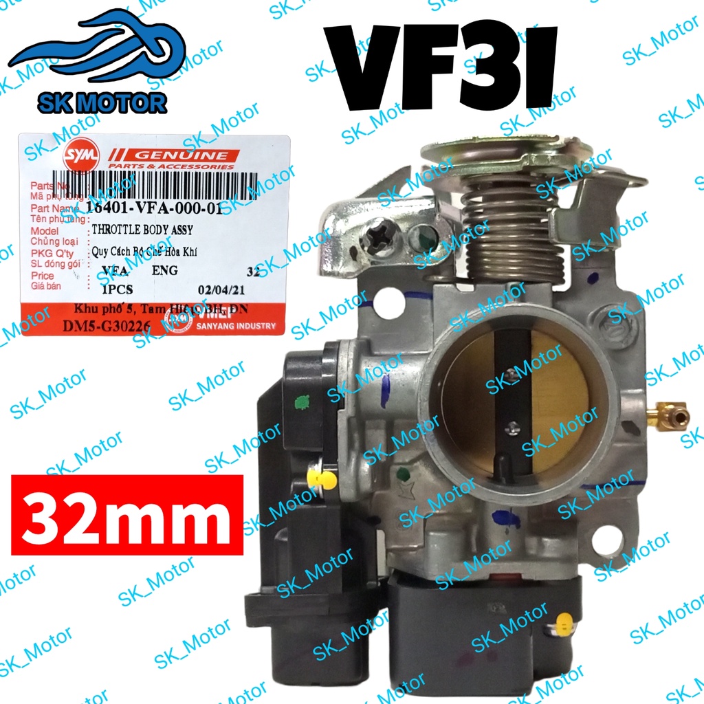 SYM VF3i VF3 185 LE PRO Original Throttle Body Badan Pendikit Pro 32mm ...