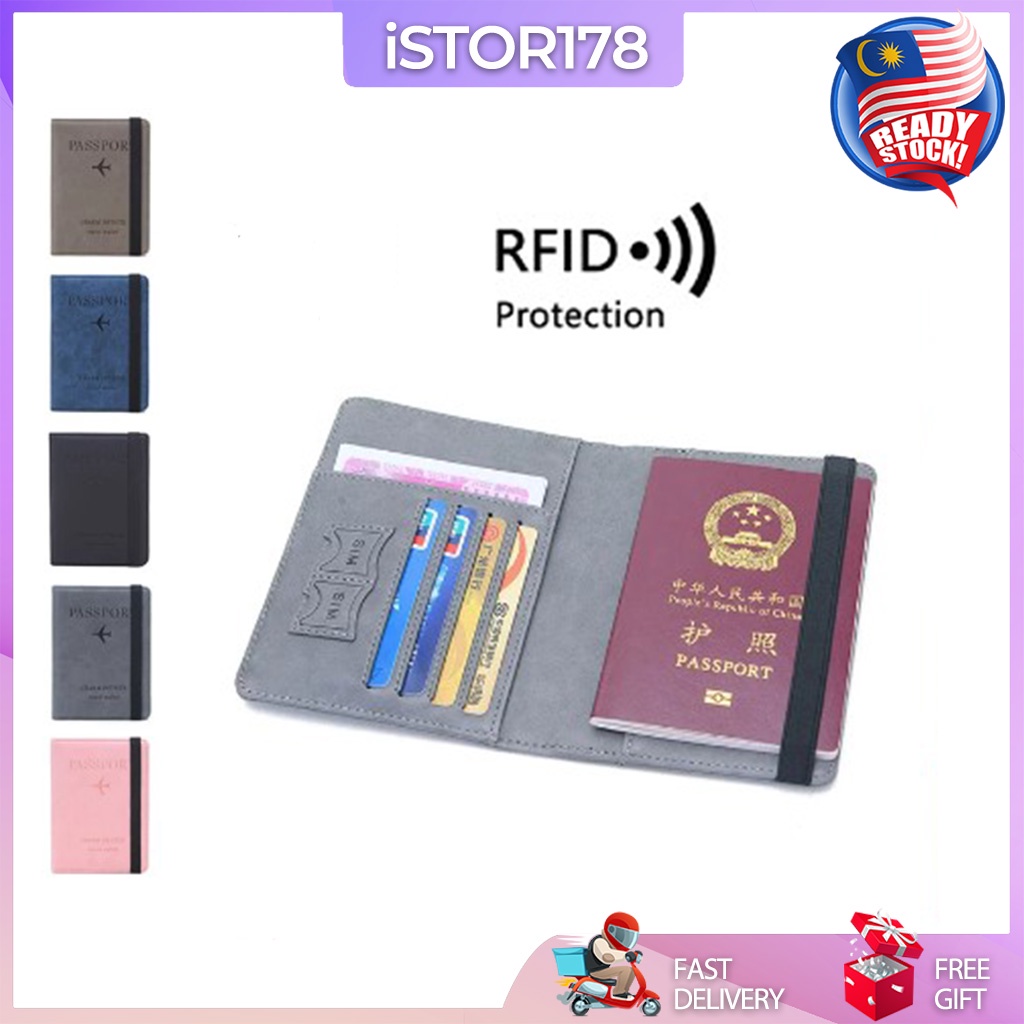 RFID PROTECTION PASSPORT HOLDER/ LEATHER PASSPORT COVER/ PASSPORT ...
