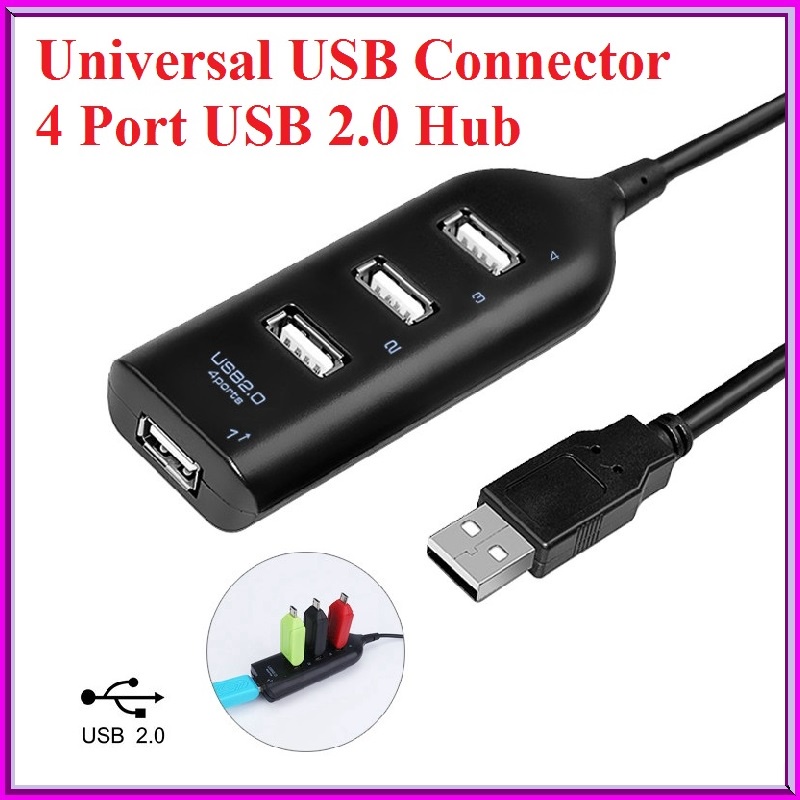 4in1 Universal USB Connector 4 Port USB 2.0 Hub with High Speed ...