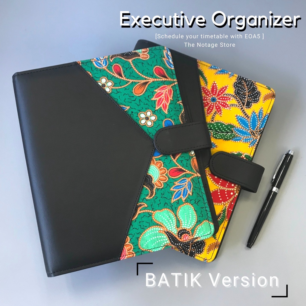 Executive Organizer A5 Songket/ Batik Premium Organizer Notebook 2026 ...