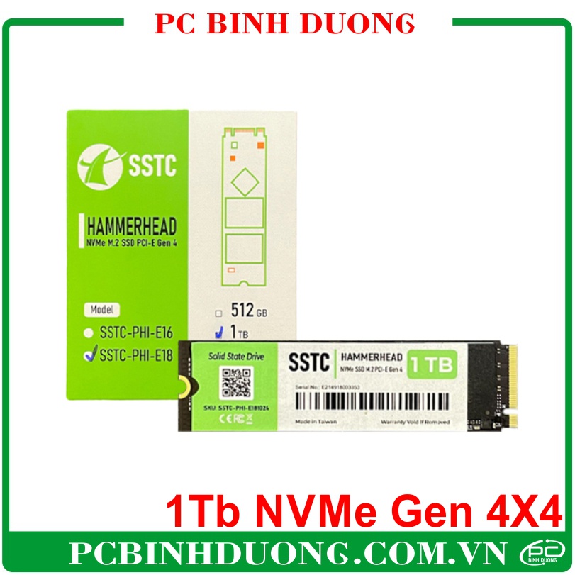 Ssd SSTC phison E18 1TB NVMe M2 PCIe (Gen 4X4 SSTC-PHI-E18) | Shopee ...