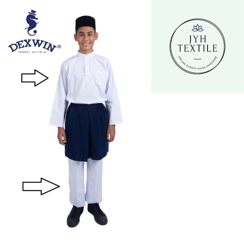 Baju Melayu Putih Koshibo | Kafa | Dexwin | JYH Textiles | Shopee Malaysia