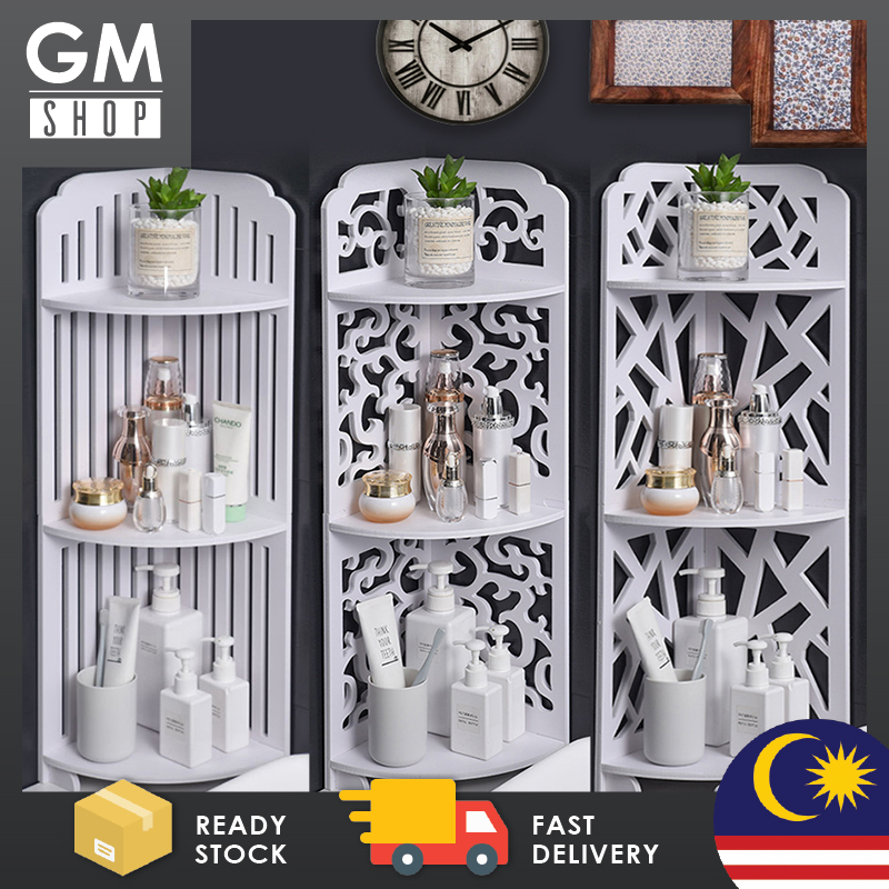 GMSHOP 3 Layers Storage Rack Shelf For Home Bathroom Three Tier Rack ...