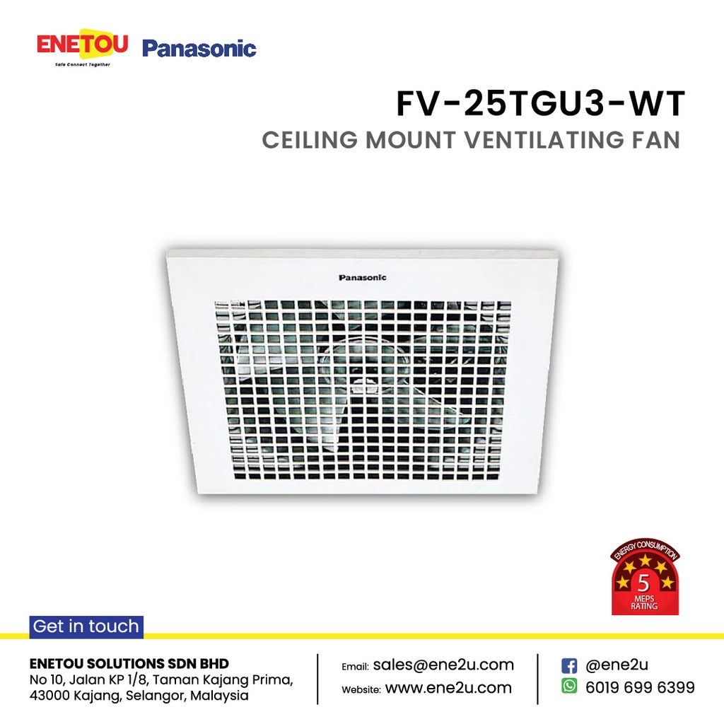 PANASONIC FV-25TGU3-WT 10" CEILING MOUNT VENTILATION FAN | Shopee Malaysia