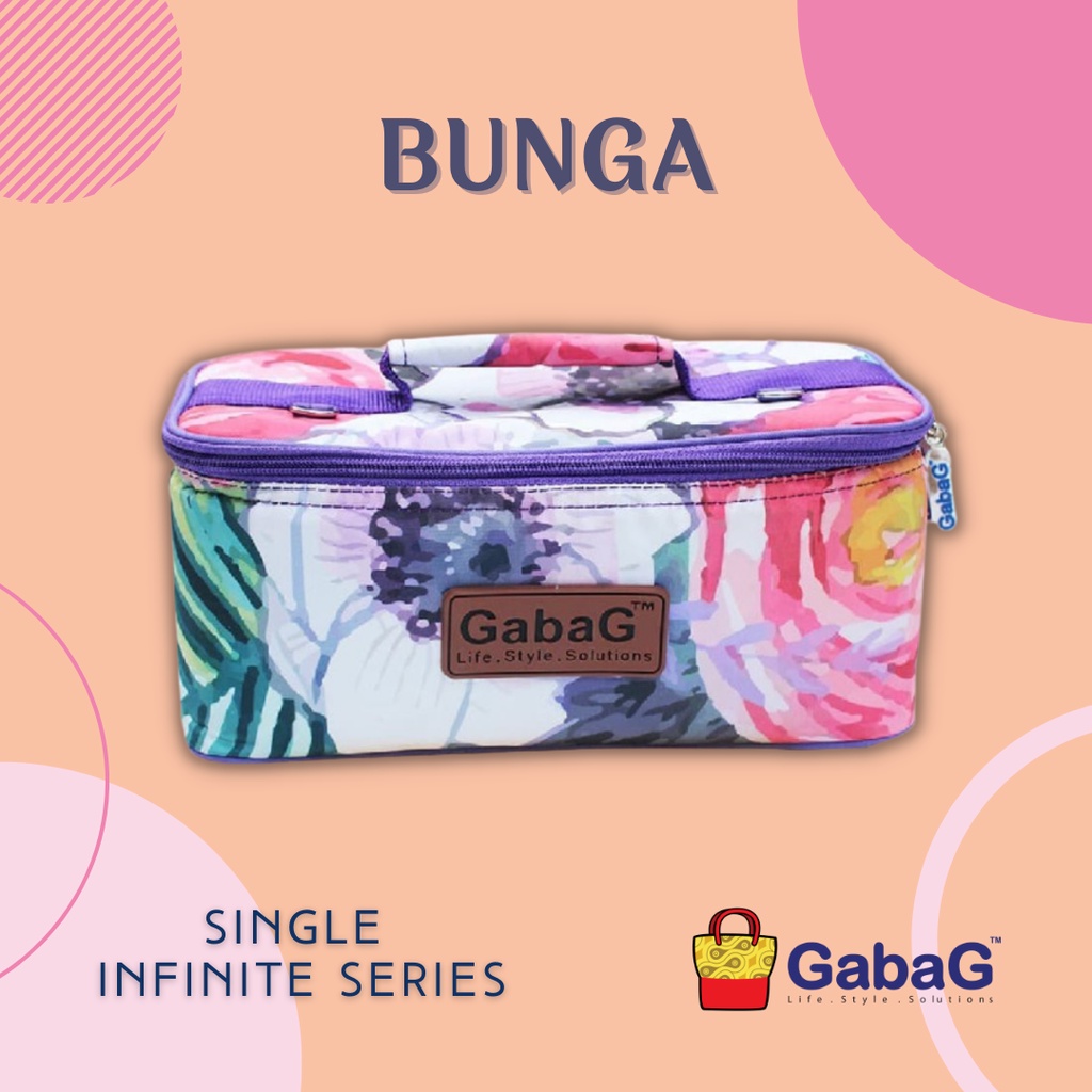 GABAG - SINGLE INFINITE SERIES COOLER BAG BUNGA (FREE 1PC ICE PACK ...