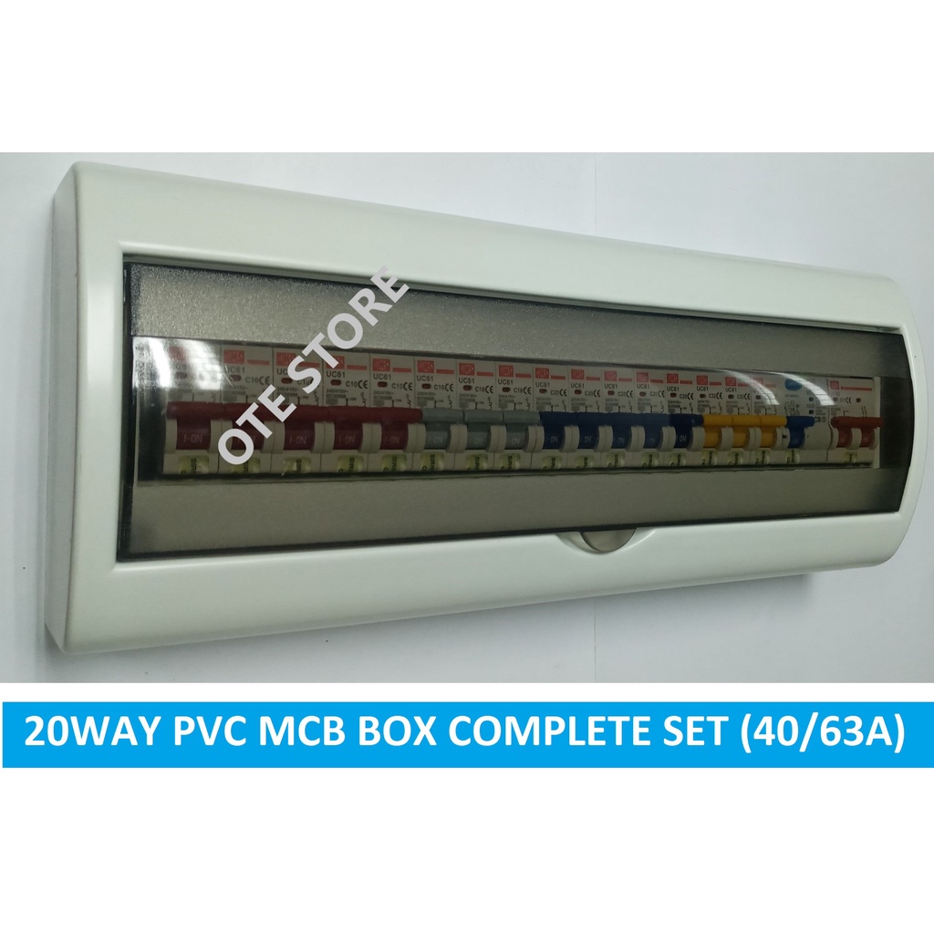 20WAY PVC MCB BOX COMPLETE SET (40A / 63A) (UMS) | Shopee Malaysia