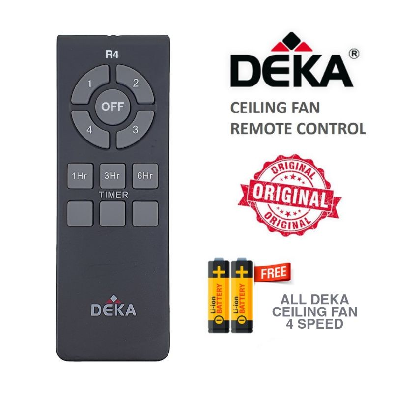 Original Remote Control Fans/kipas brand DEKA Model X5, R4,R3 | Shopee ...