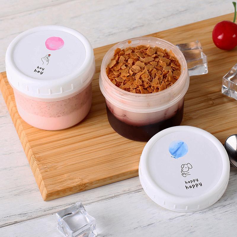 Internet Celebrity Ice Cream Plastic Cup Grass Jelly Taro Ball Jar Ice ...