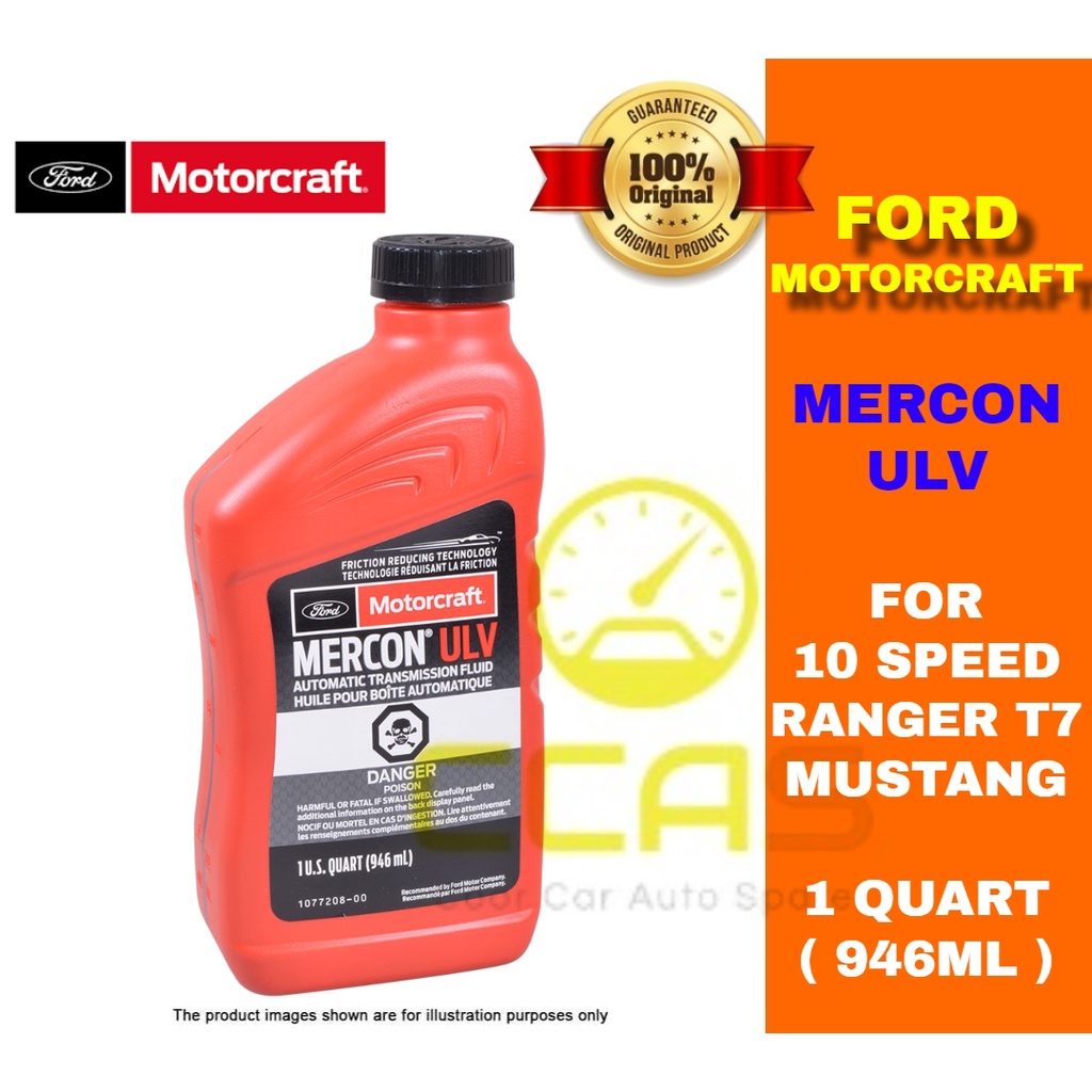 100% ORIGINAL Ford Motorcraft Mercon ULV ATF 1Quater 946ML 10 Speed ...