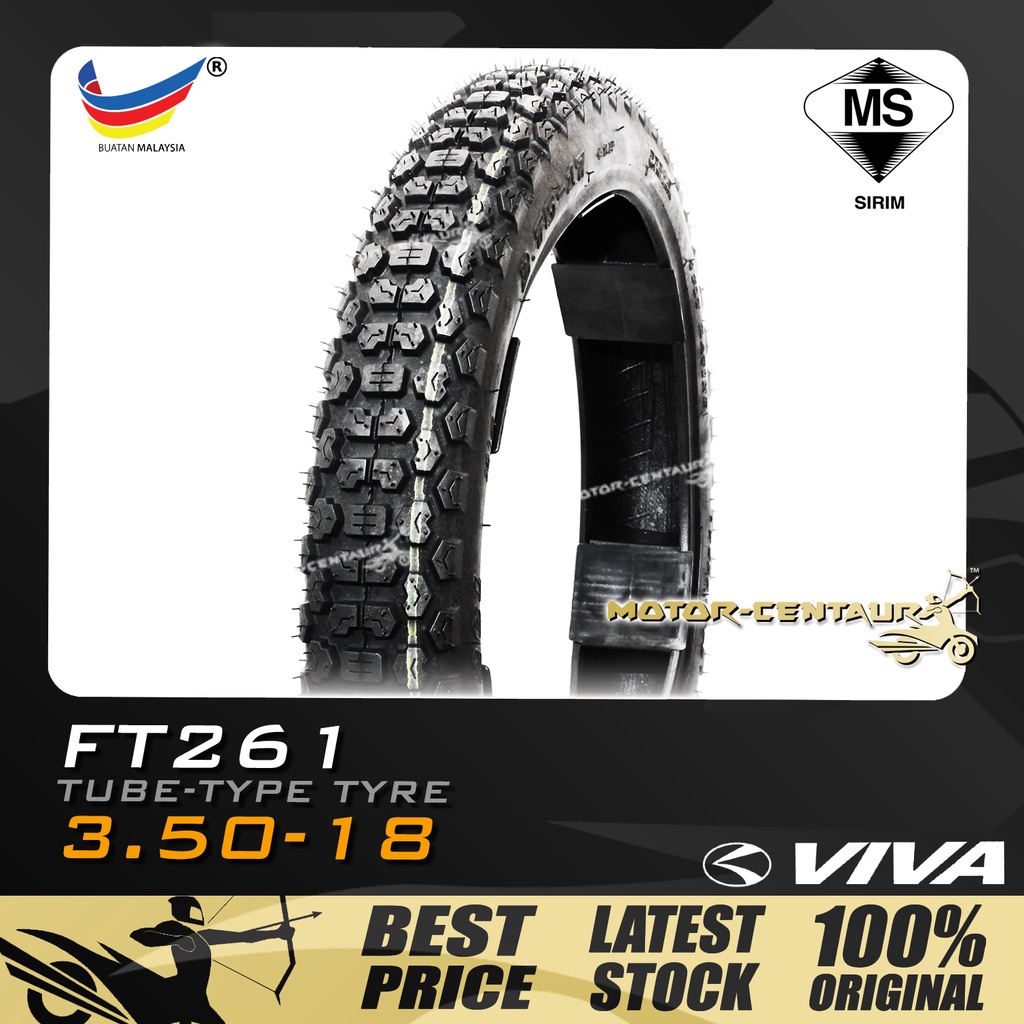 TAYAR MOTORSIKAL VIVA FT261,262,268,321 TYRE 225,250,275,300,350,410,70,80,90,100,110-14,16,17 ...