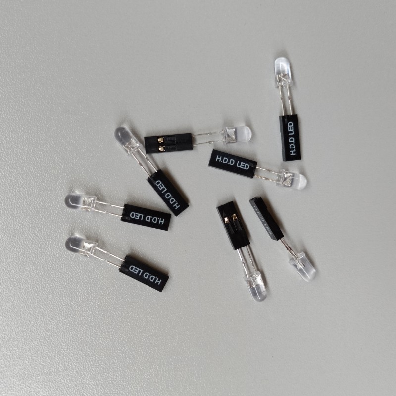 5pcs Hard disk indicator HDD LED light Red light transparent chassis ...