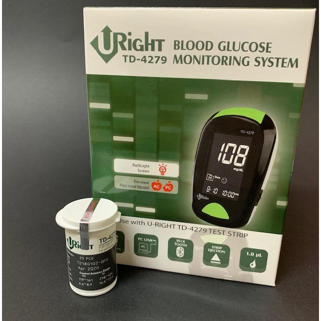 URIGHT TD-4279 BLOOD GLUCOSE MONITORING / GLUCOMETER | Shopee Malaysia