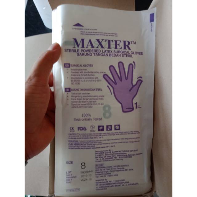 Maxter and MPM Sterile Surgical Gloves / Powered Latex Surical Gloves ...