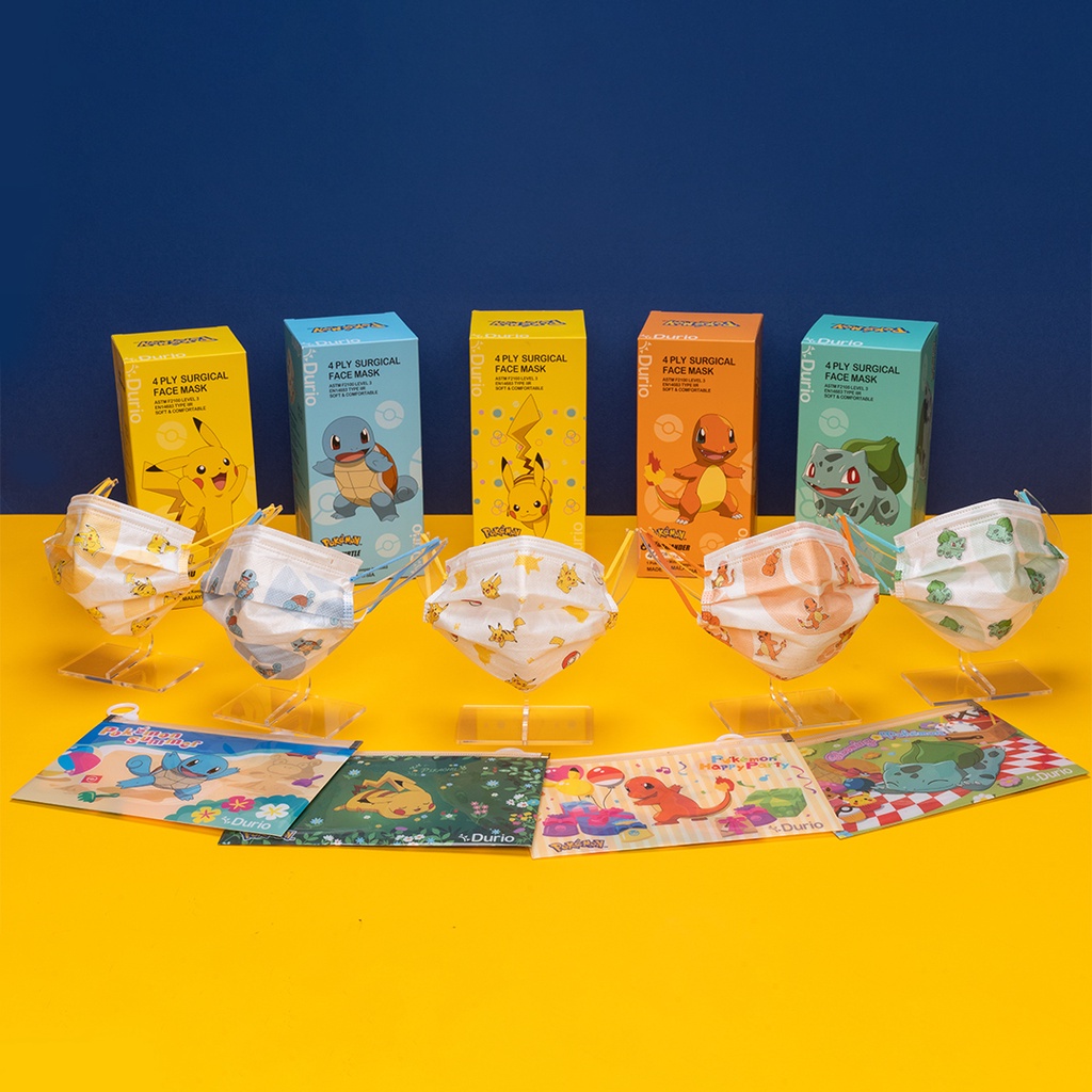 Durio 546A / 546K Pokemon 4 Ply Surgical Face Mask 40pcs / 1 Box ...