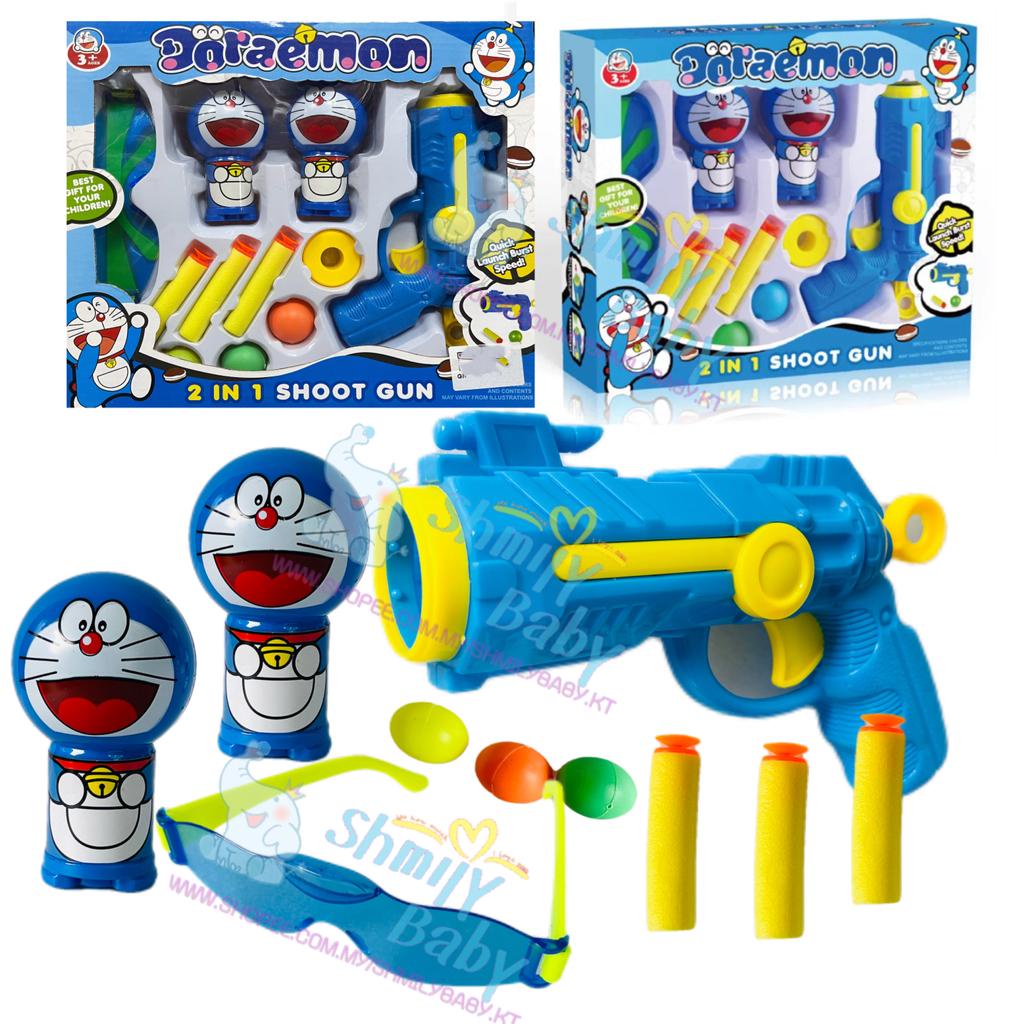 Mainan Kanak-Kanak Blaster Toys DORAEMON 2 in 1 Shoot Gun with Smart ...
