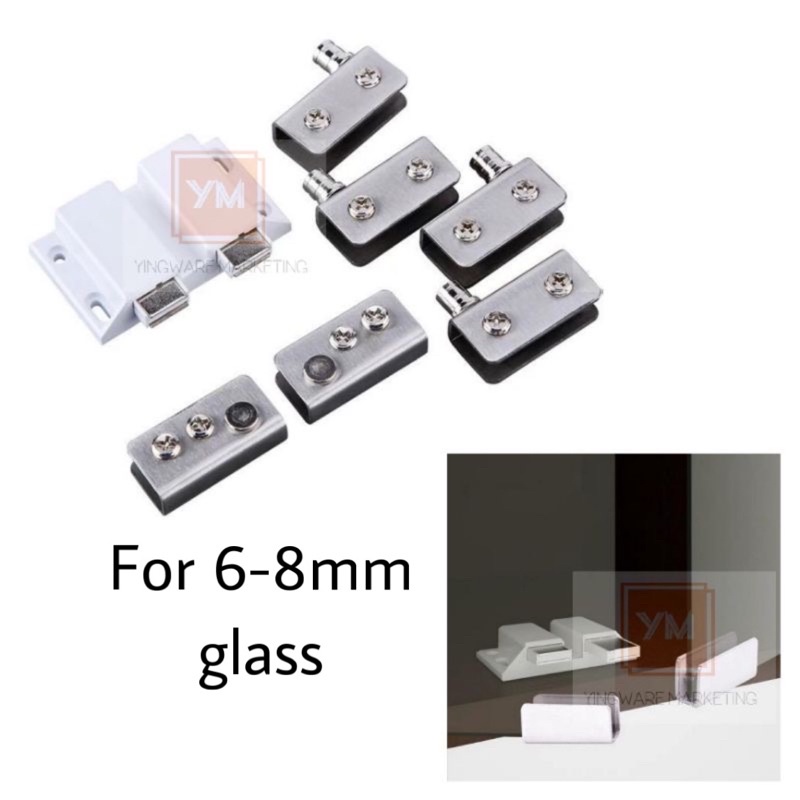 6-8mm Cabinet double glass door magnet magnetic push to open close ...