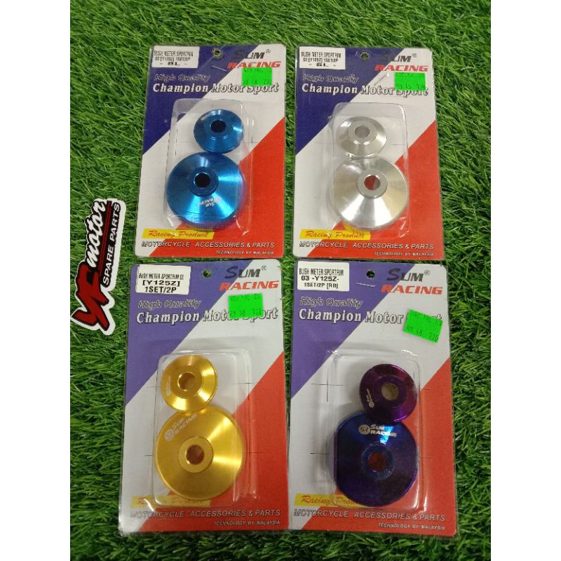 BUSH METER BUT ALLOY SPORT RIM Y15 USE Y125Z RIM 1set 2pcs TITANIUM ...