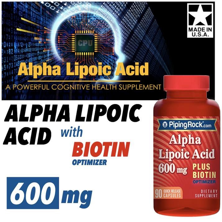 (Ready Stocks) Alpha Lipoic Acid 600mg + Biotin Optimizer 90 Caps (USA ...