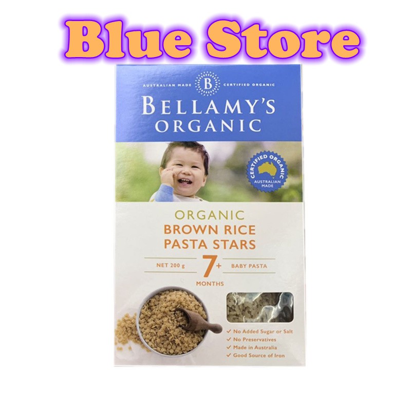 Australia Import Bellamy's Organic Brown Baby Food Pasta Stars 7 ...