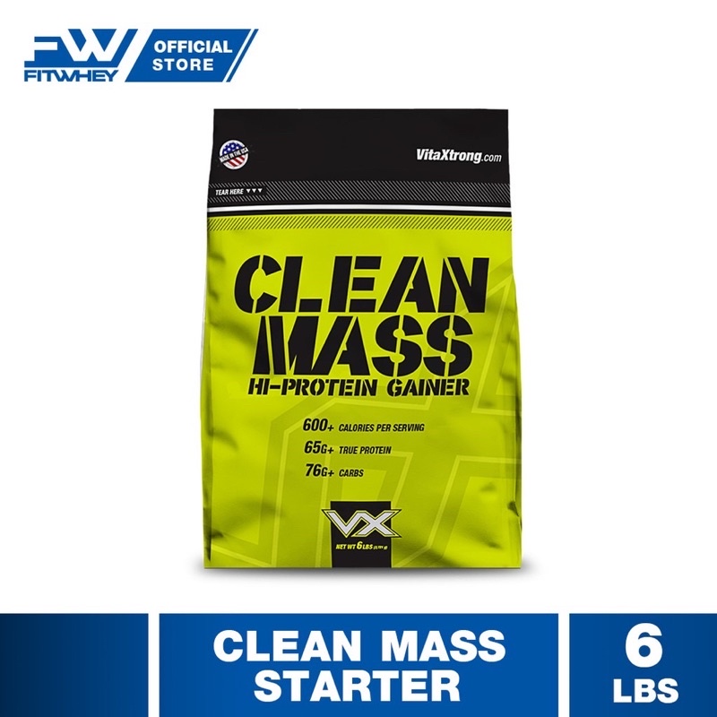 Clean mass 6lbs 2.7kg increase muscle without fat gain (16 servings ...