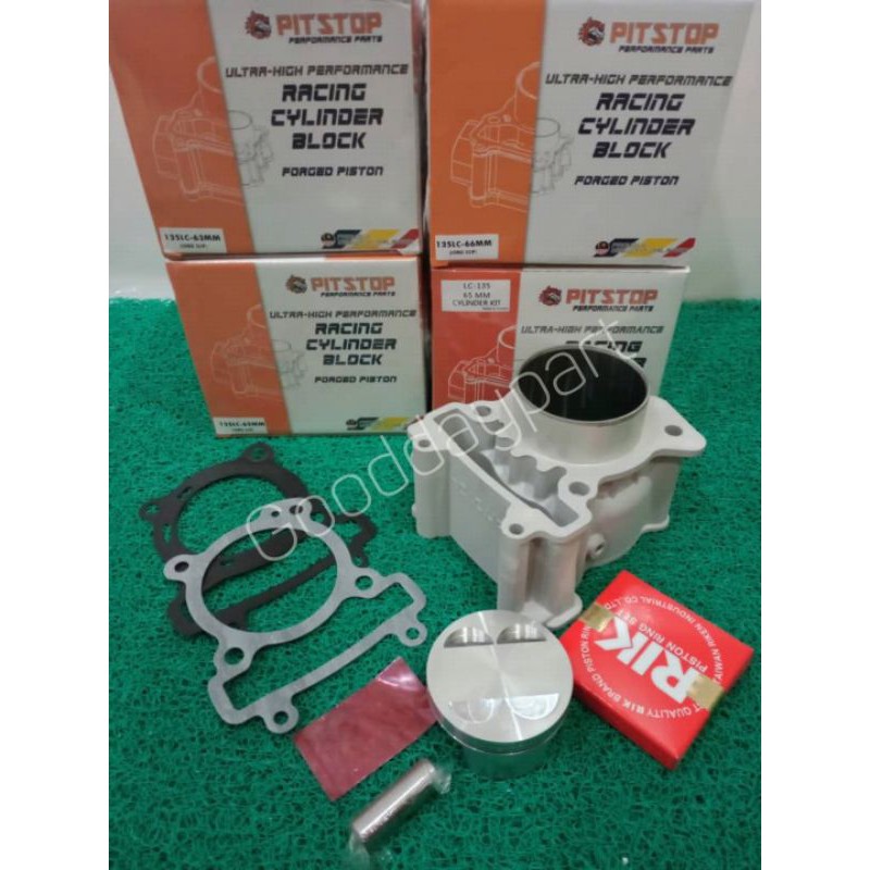 PITSTOP 135LC V1 - V7 RACING BLOCK CERAMIC/ PISTOP FLAT/ FORGED 62MM ...